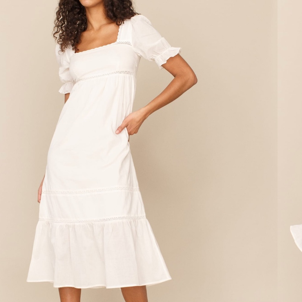 Reformation Bekkah Maxi Dress Cream Size Medium - Gem